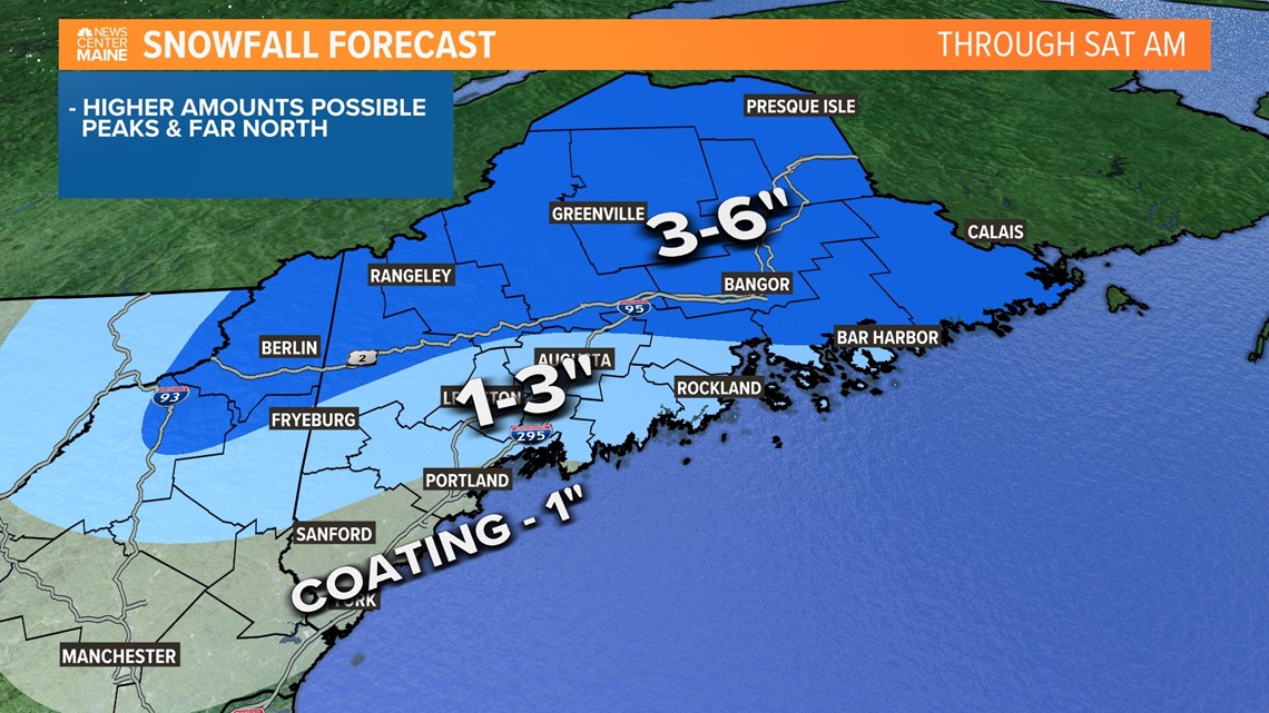 Some get snow in Maine Friday into Friday night | newscentermaine.com
