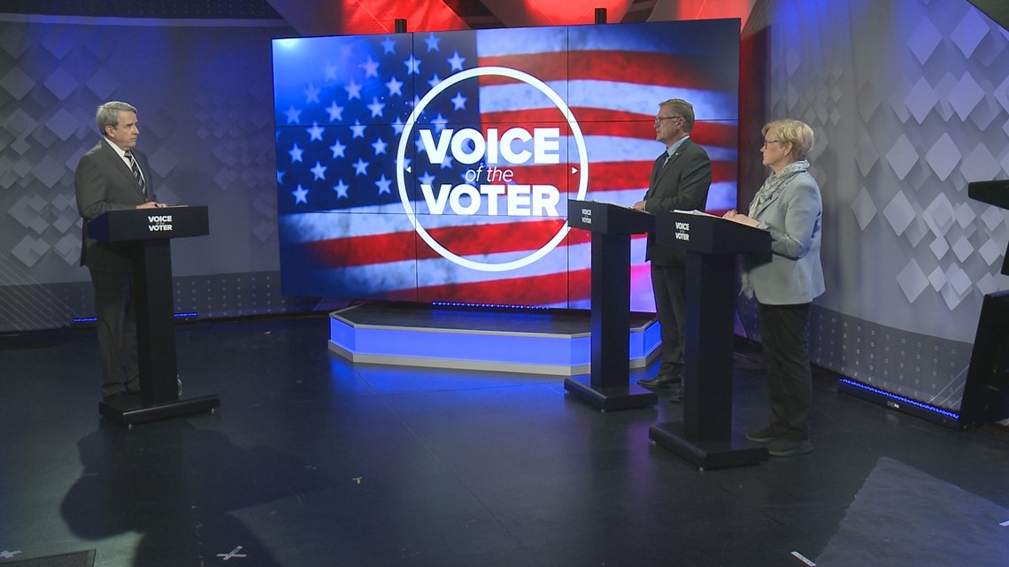 Chellie Pingree, Ed Thelander debate in Voice of the Voter forum ...
