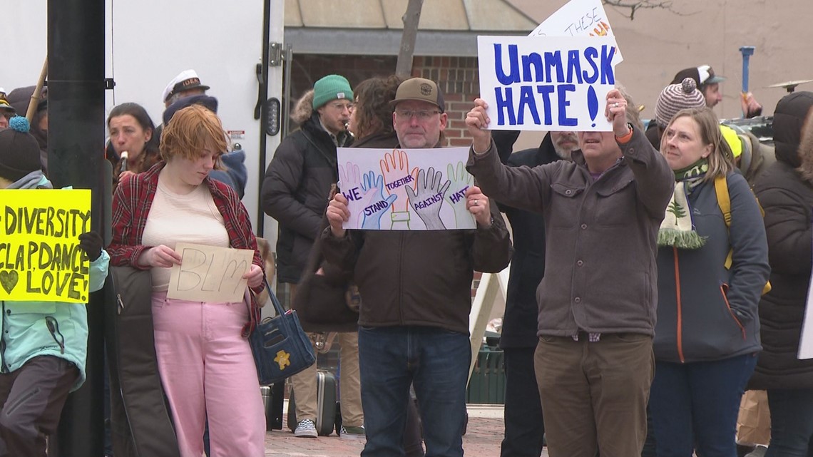 Anti-racism rally held in Portland after Nazi march Saturday ...