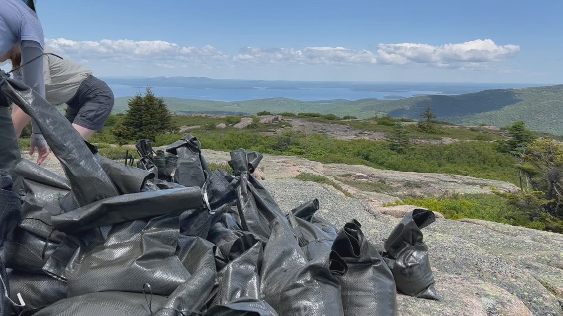 Acadia National Park summit restoration project requires strength ...