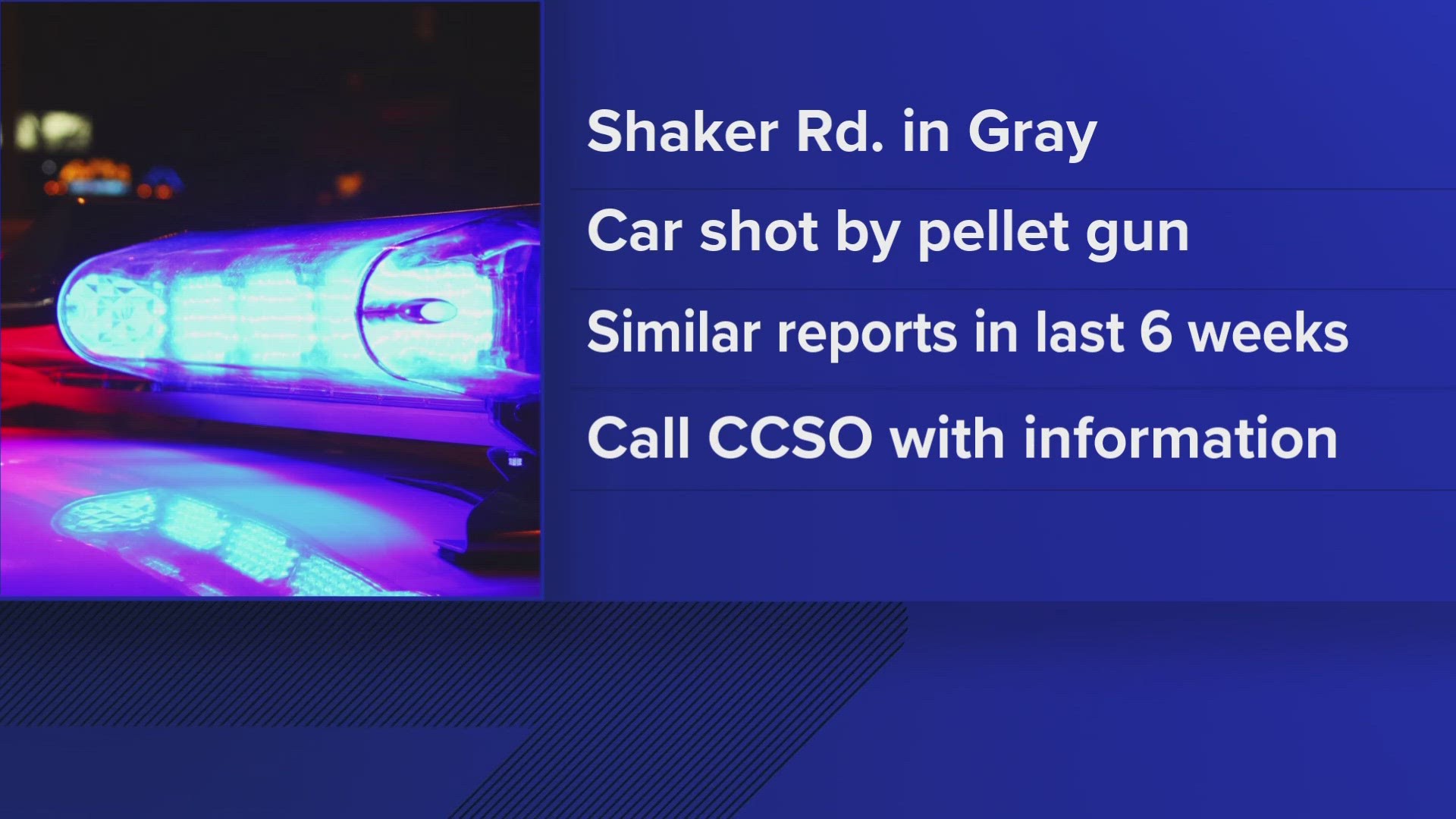 Reports of pellet guns being fired at vehicles in Raymond, Gray ...