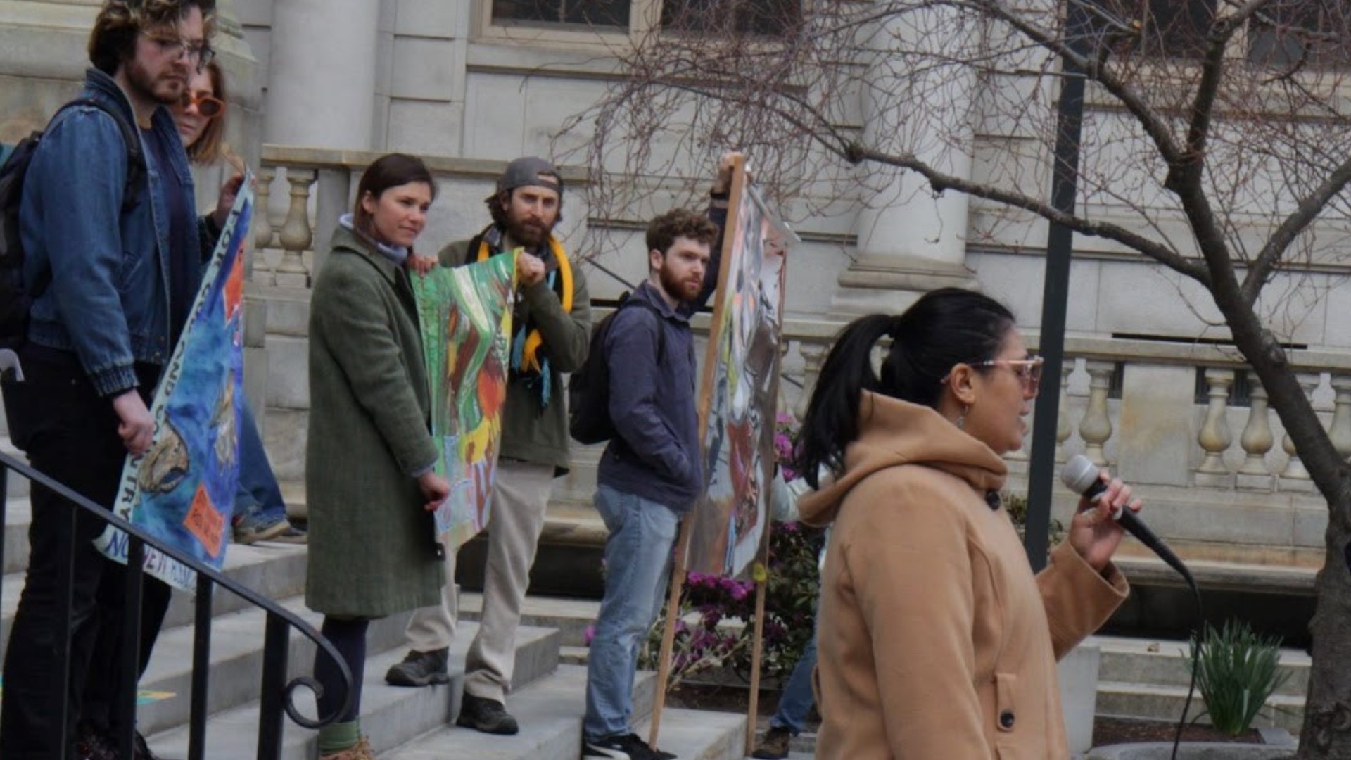 Activists rally in Portland on Earth Day against pollution, CMP & other ...