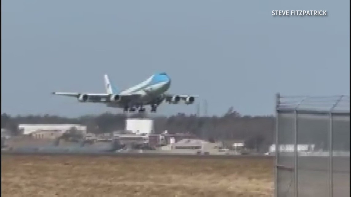 Plane in Air Force One fleet appears to land in Bangor on Tuesday | newscentermaine.com