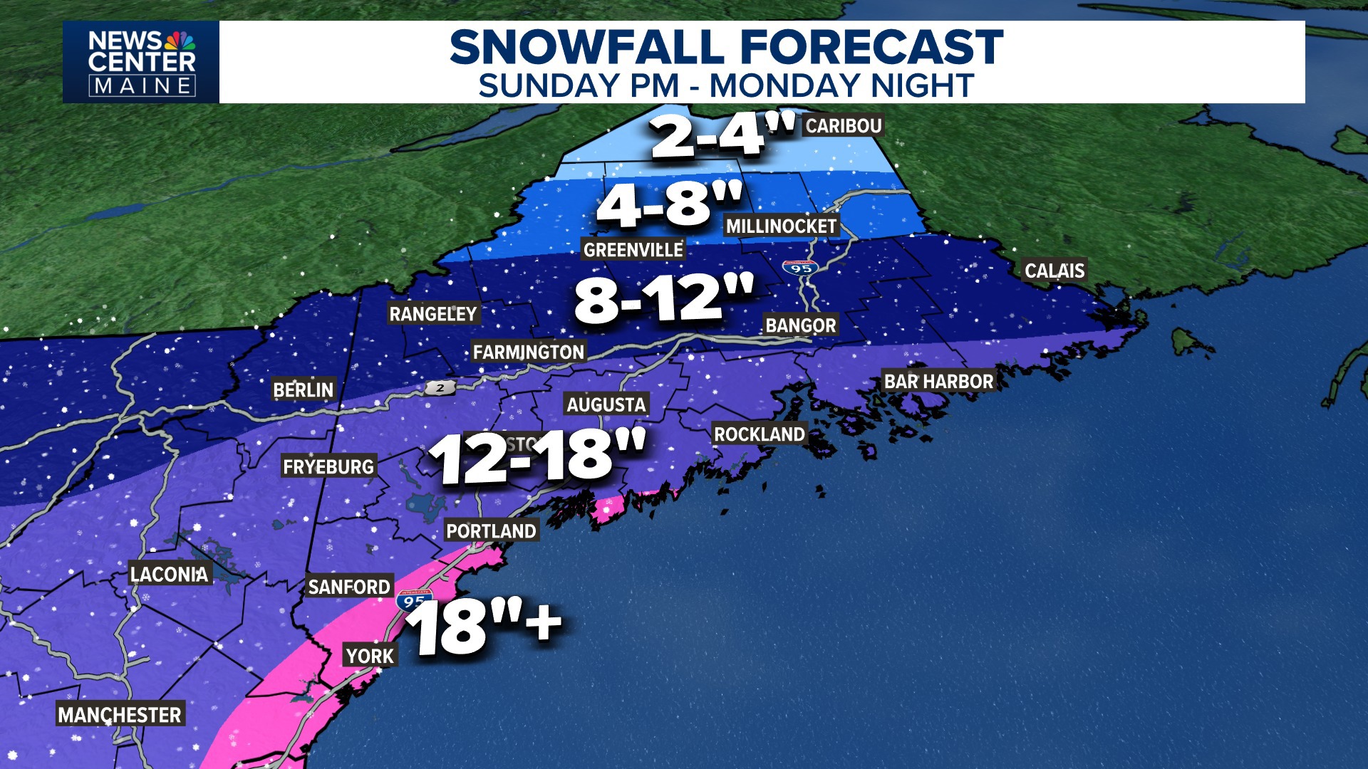 Significant snowstorm set to arrive in Maine Sunday afternoon ...