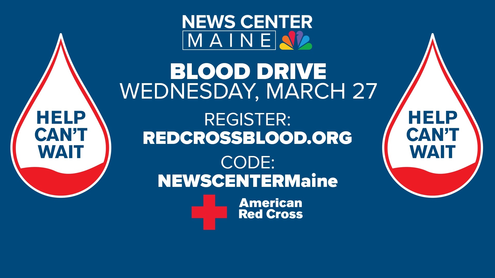 Red Cross Month Blood Drive 2024 with NEWS CENTER Maine, March 27 ...