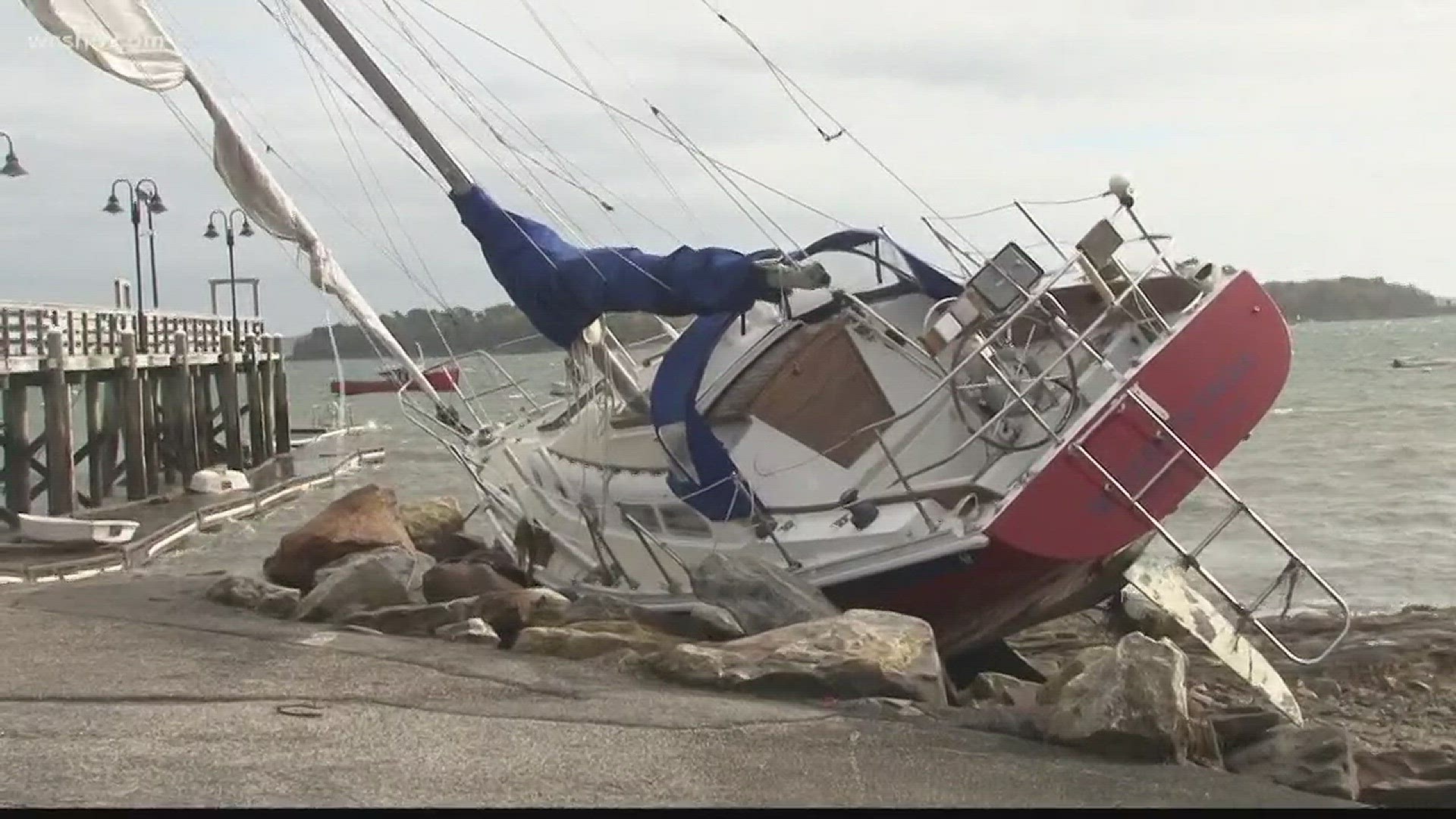Storm sends boats, vessels crashing into land | newscentermaine.com