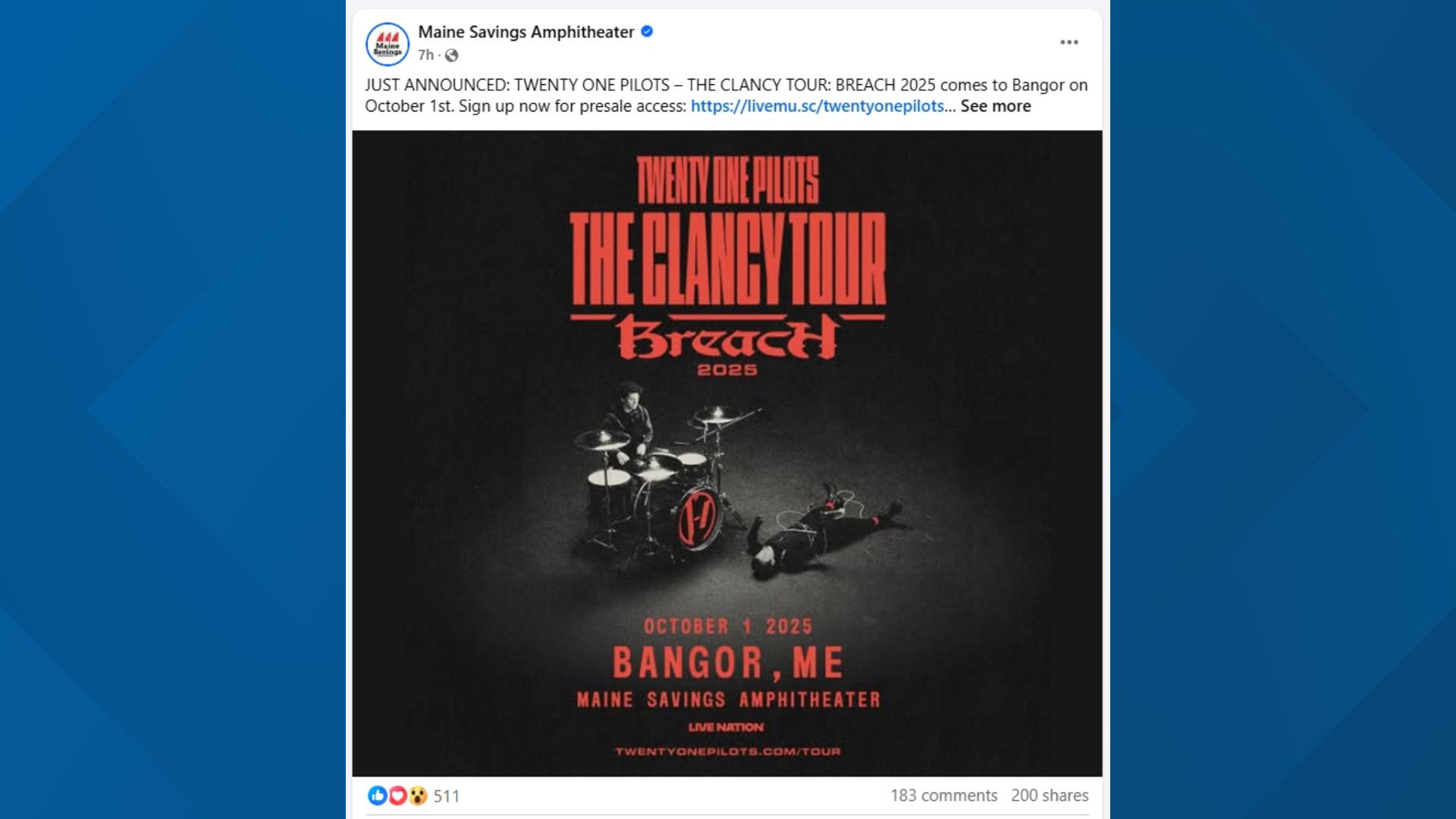 Twenty One Pilots coming to Bangor | newscentermaine.com