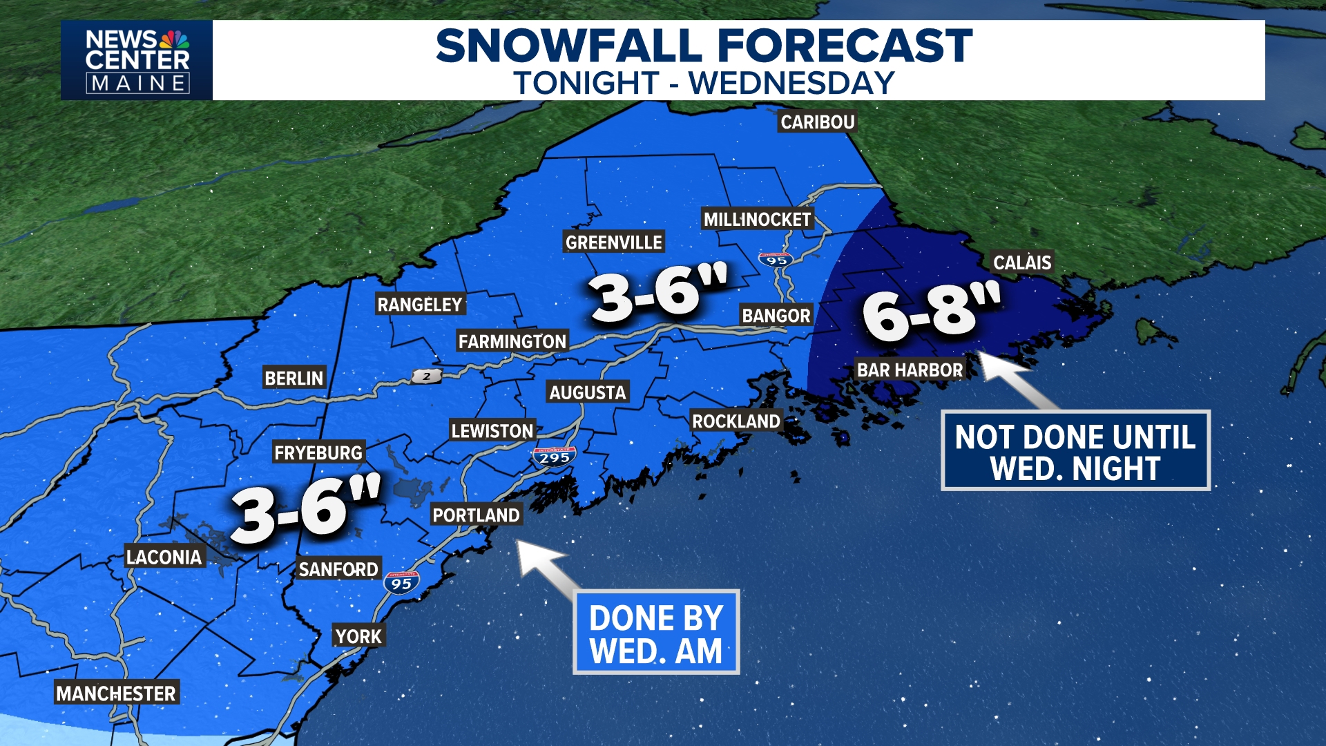 Snowfall totals in Maine from Sunday storm | newscentermaine.com