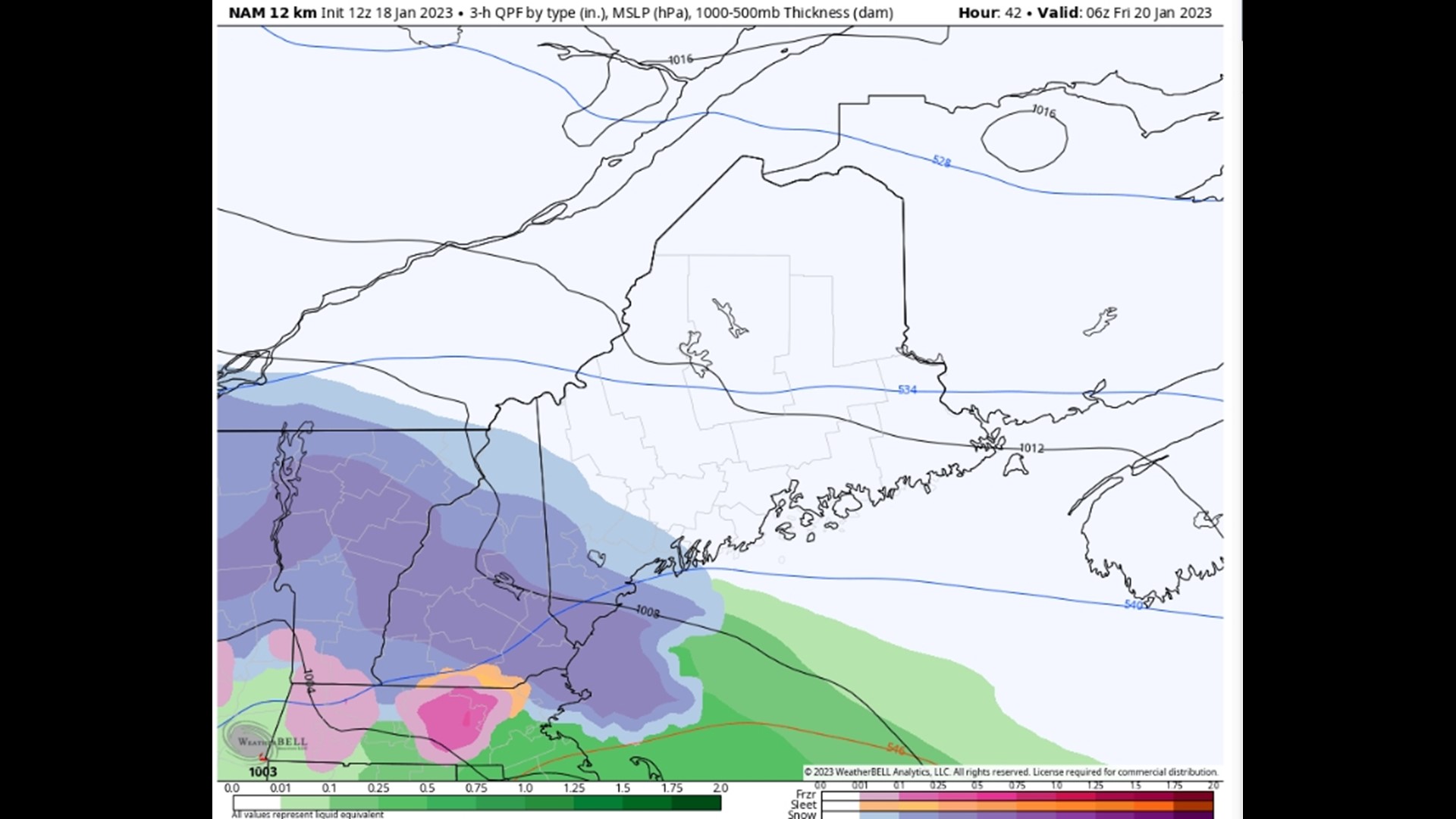 Maine weather forecast: Expected snow totals for January 19, 20 ...