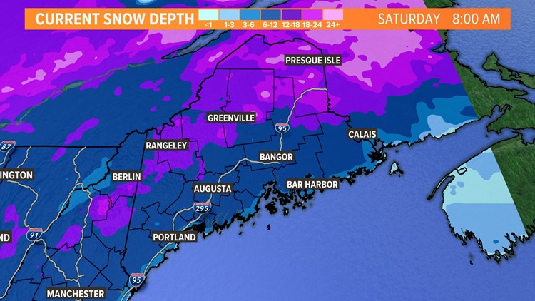 Snowfall totals after storm see highest amounts in southern Maine ...