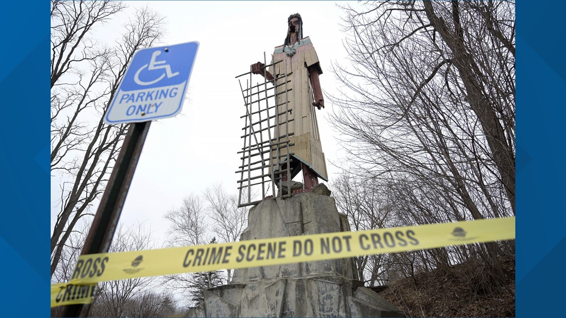 Weather beatdown leaves Maine landmark surrounded by crime tape ...