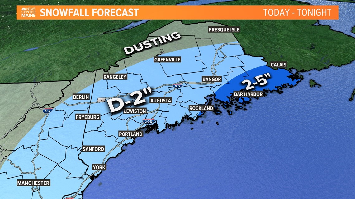 Minor snow accumulation for most of Maine | newscentermaine.com