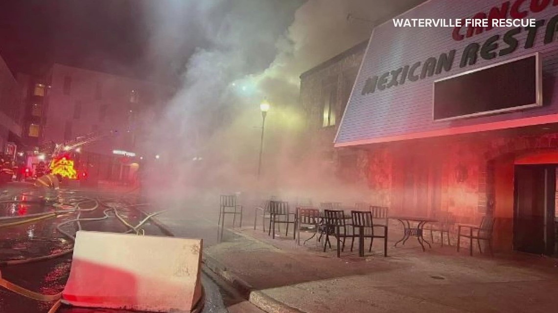 Early morning fire shuts down Waterville road | newscentermaine.com