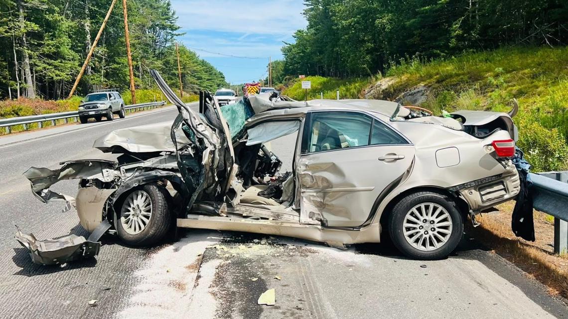 Woolwich Fire Department rescues trapped person in Route 1 car crash ...