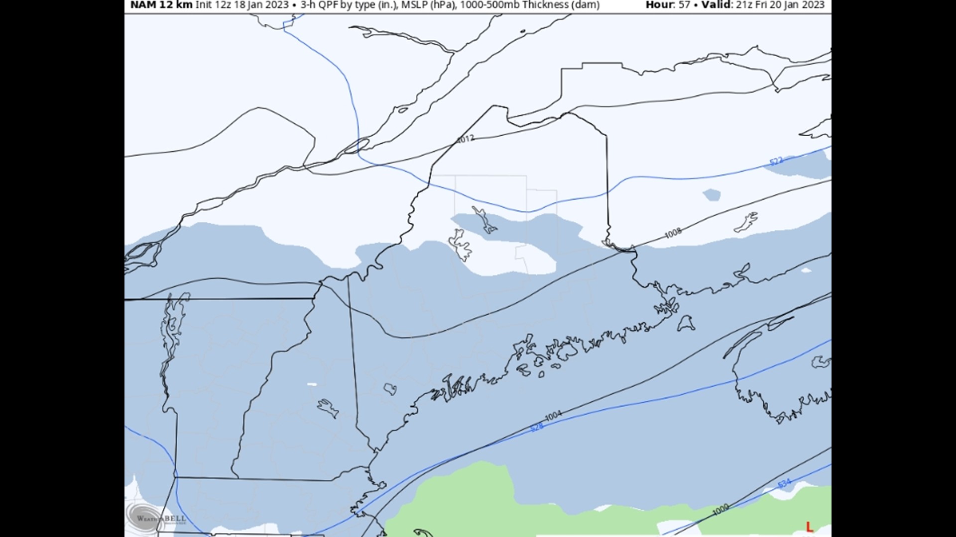 Maine weather forecast: Expected snow totals for January 19, 20 ...