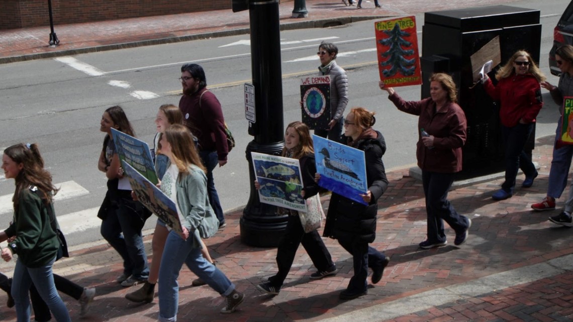Activists rally in Portland on Earth Day against pollution, CMP & other ...