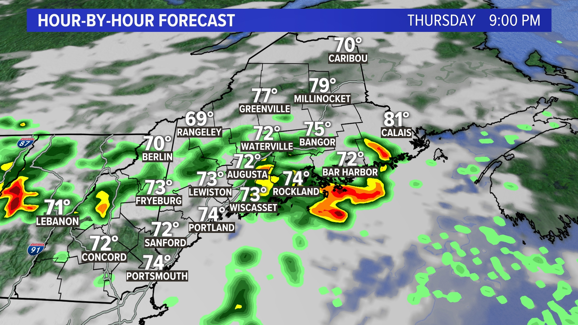 Maine weather forecast Thursday: Record heat and strong storms ...