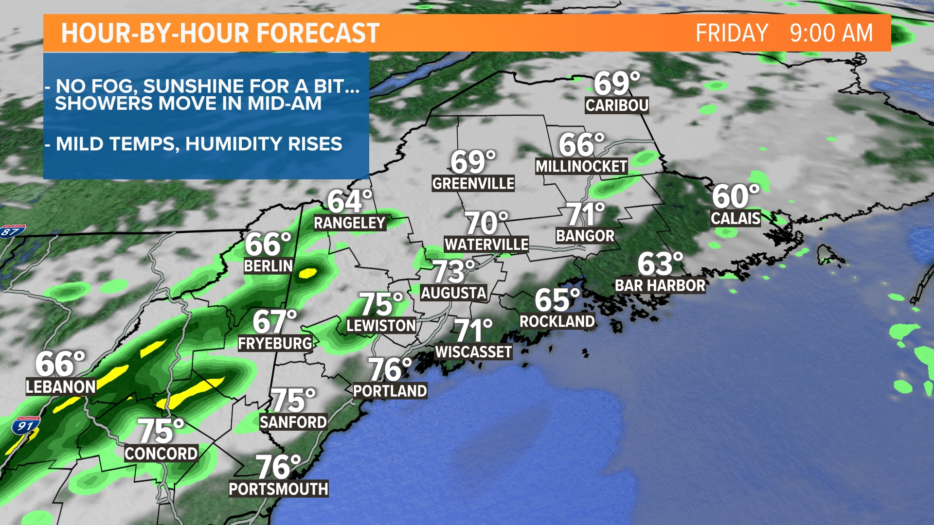 Maine weather forecast: Thunderstorms roll in Friday afternoon ...