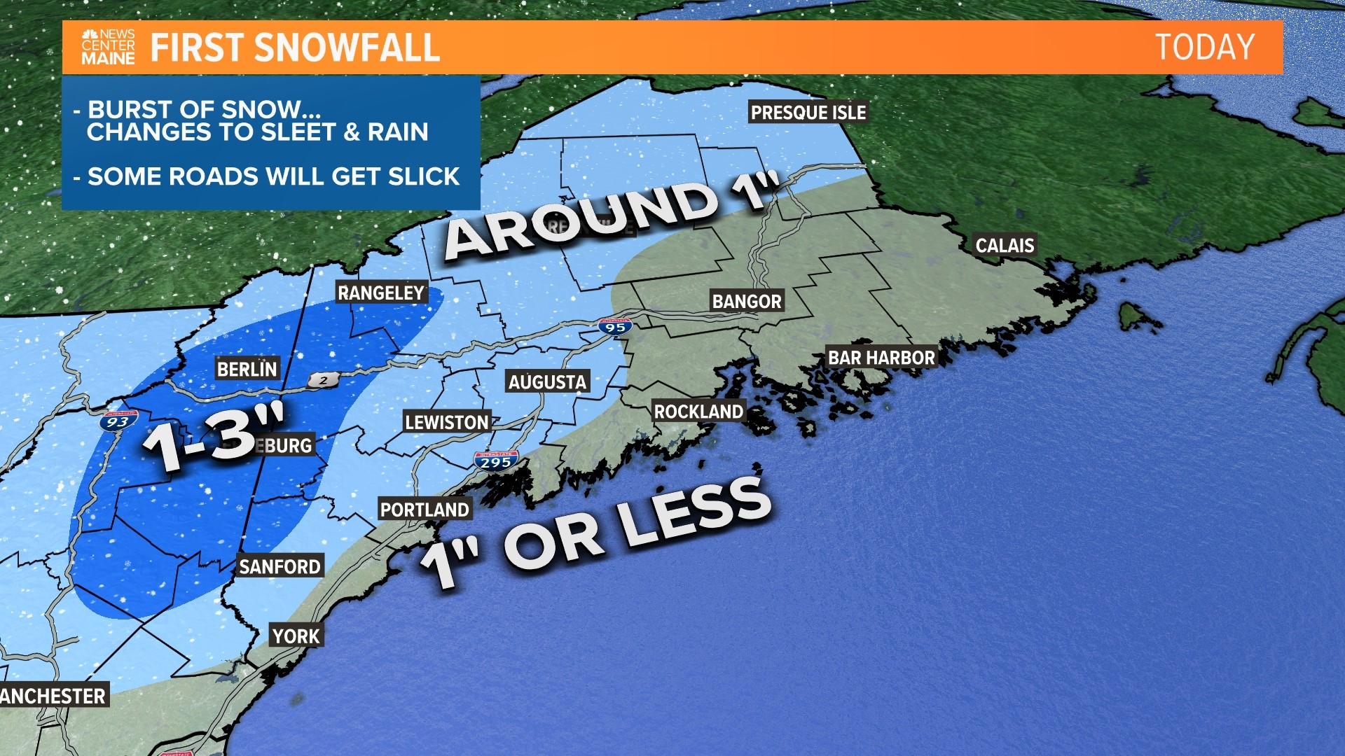 Maine snowfall forecast: First flakes for many expected Thursday ...