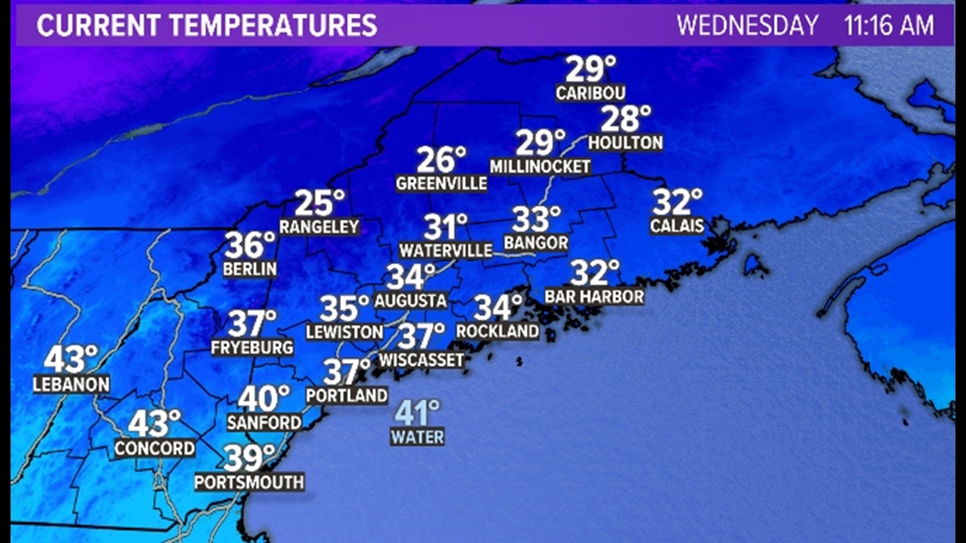 Maine weather forecast: Freezing rain in Maine on Wednesday ...