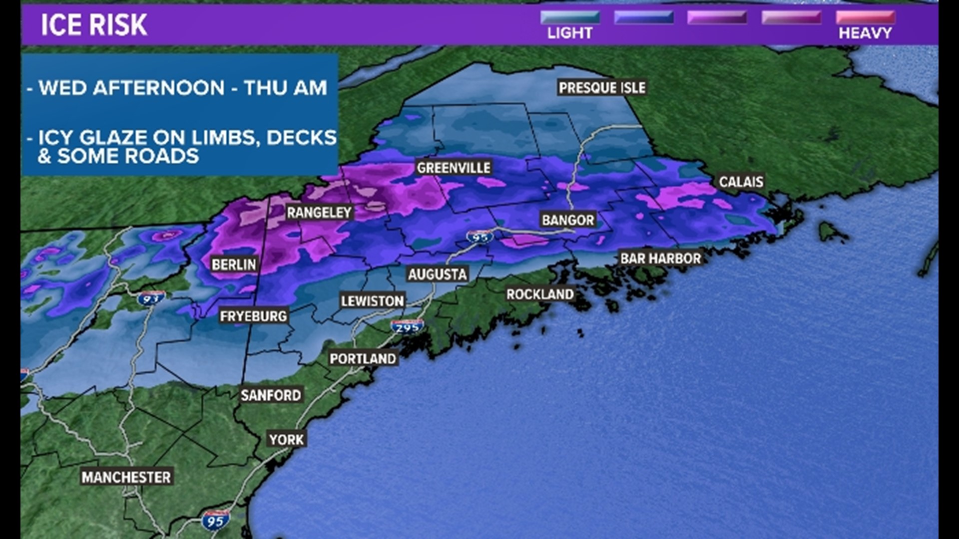 Maine weather forecast: Freezing rain in Maine on Wednesday ...
