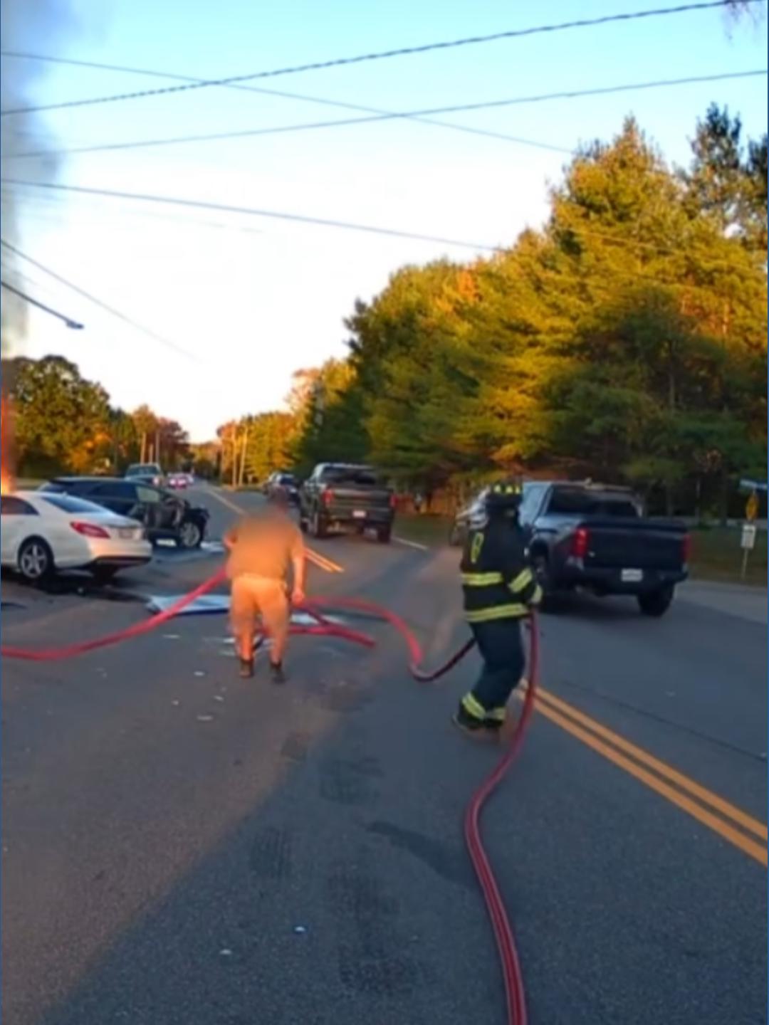 Fiery two-vehicle crash in Scarborough captured on video ...