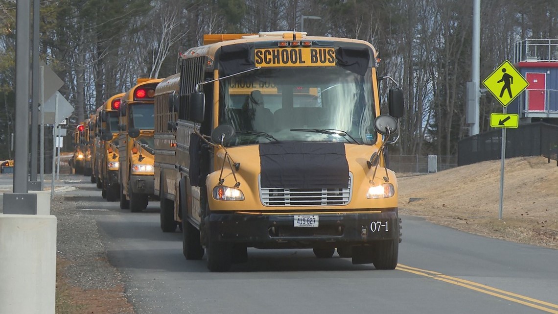 MSAD 75 bus drivers host processional to honor driver who died ...