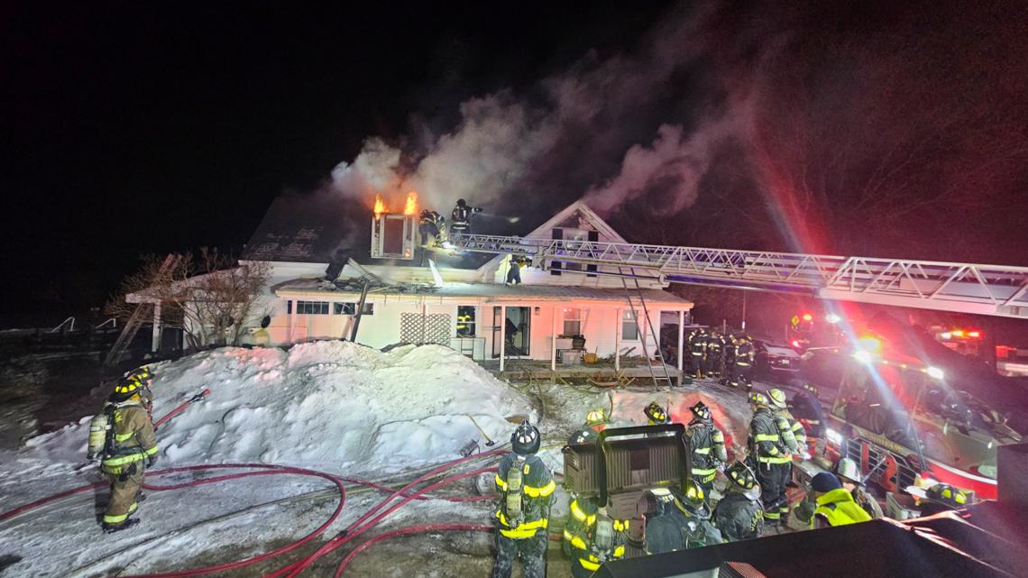 Emergency crews respond to fire at Orchard Ridge Farm in Gorham ...