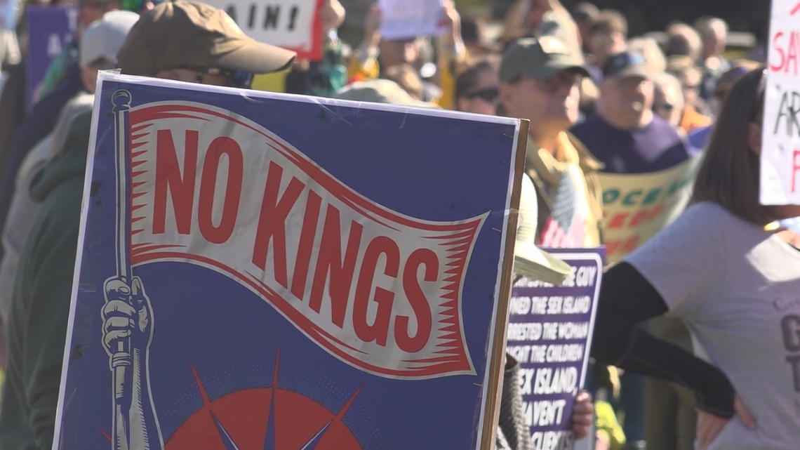 Bangor 'No Kings' rally protests Trump administration, power ...
