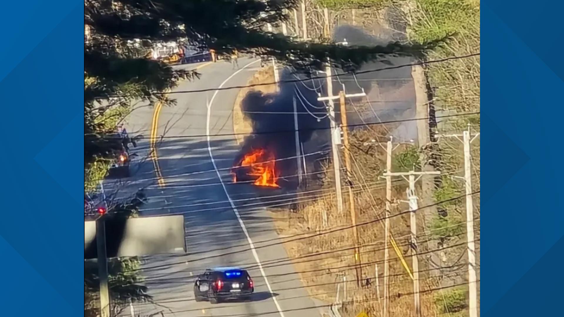 Greene forest fire burns 5 acres, closes road | newscentermaine.com