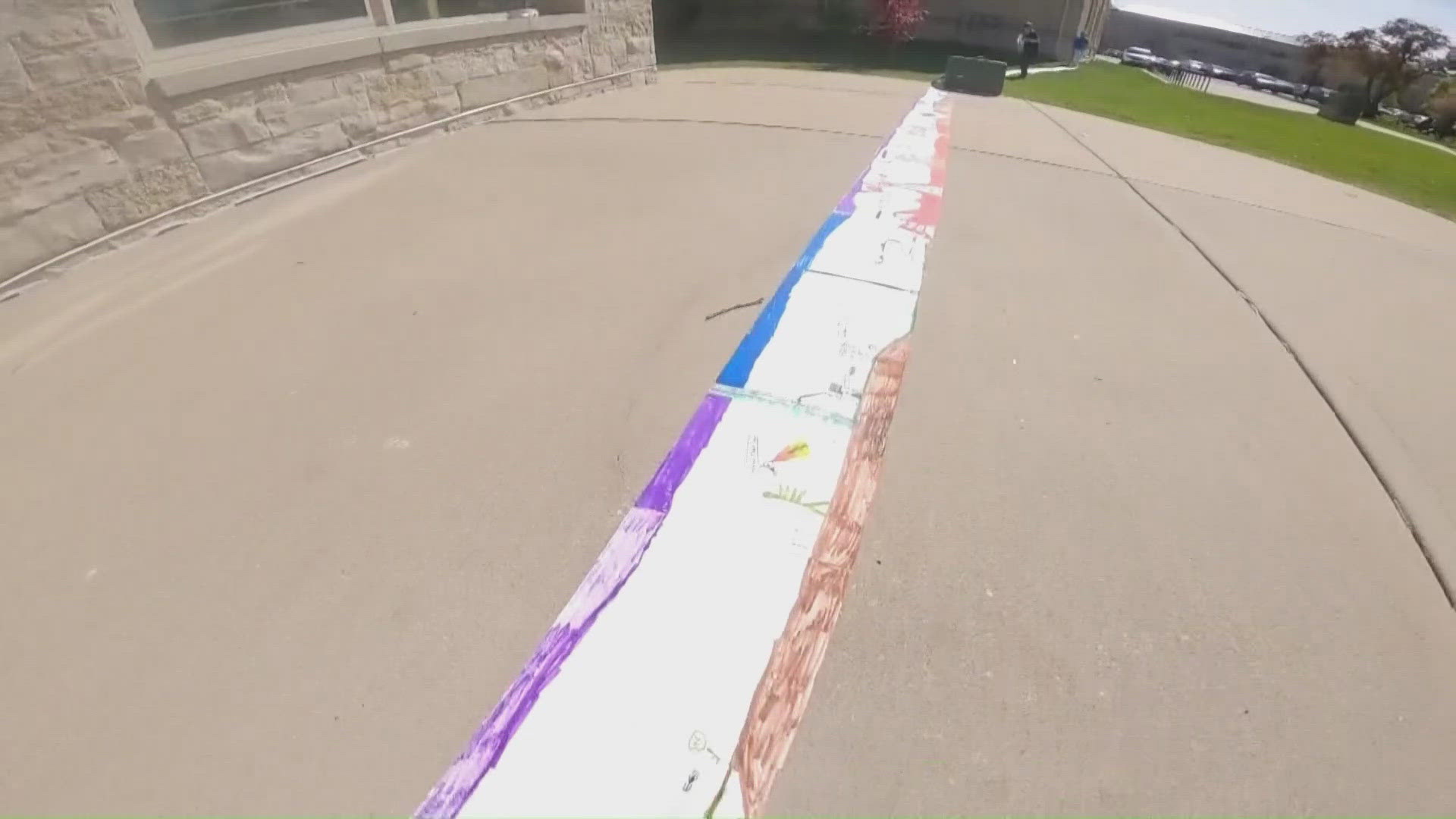 Fourth-grade students create a 90-yard drawing that's still growing ...