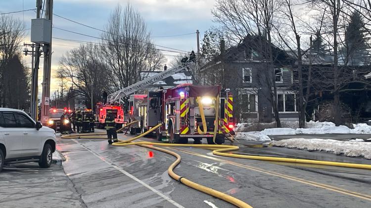 Crews battle second alarm fire in Mechanic Falls, Maine ...