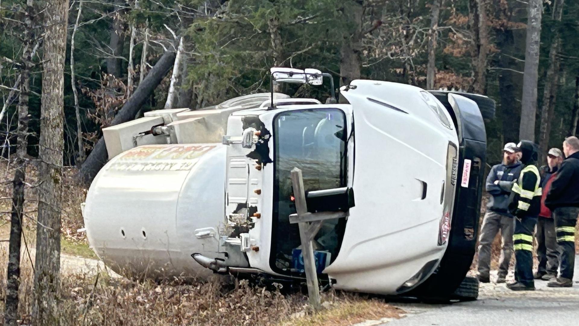 Propane truck crash closes road in Bowdoin for several hours ...