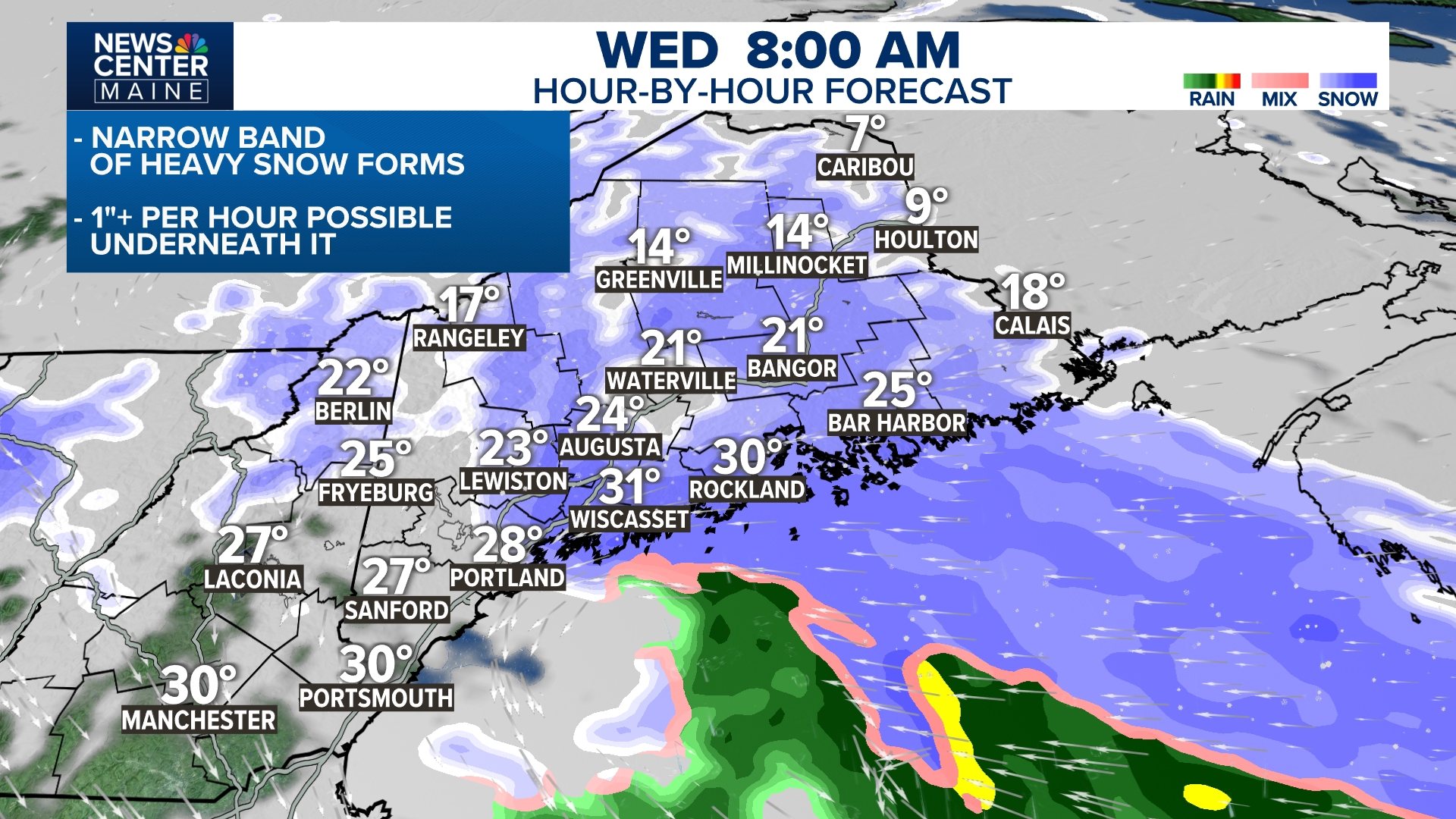 White Christmas: Updated snow forecast for tonight into Wednesday ...