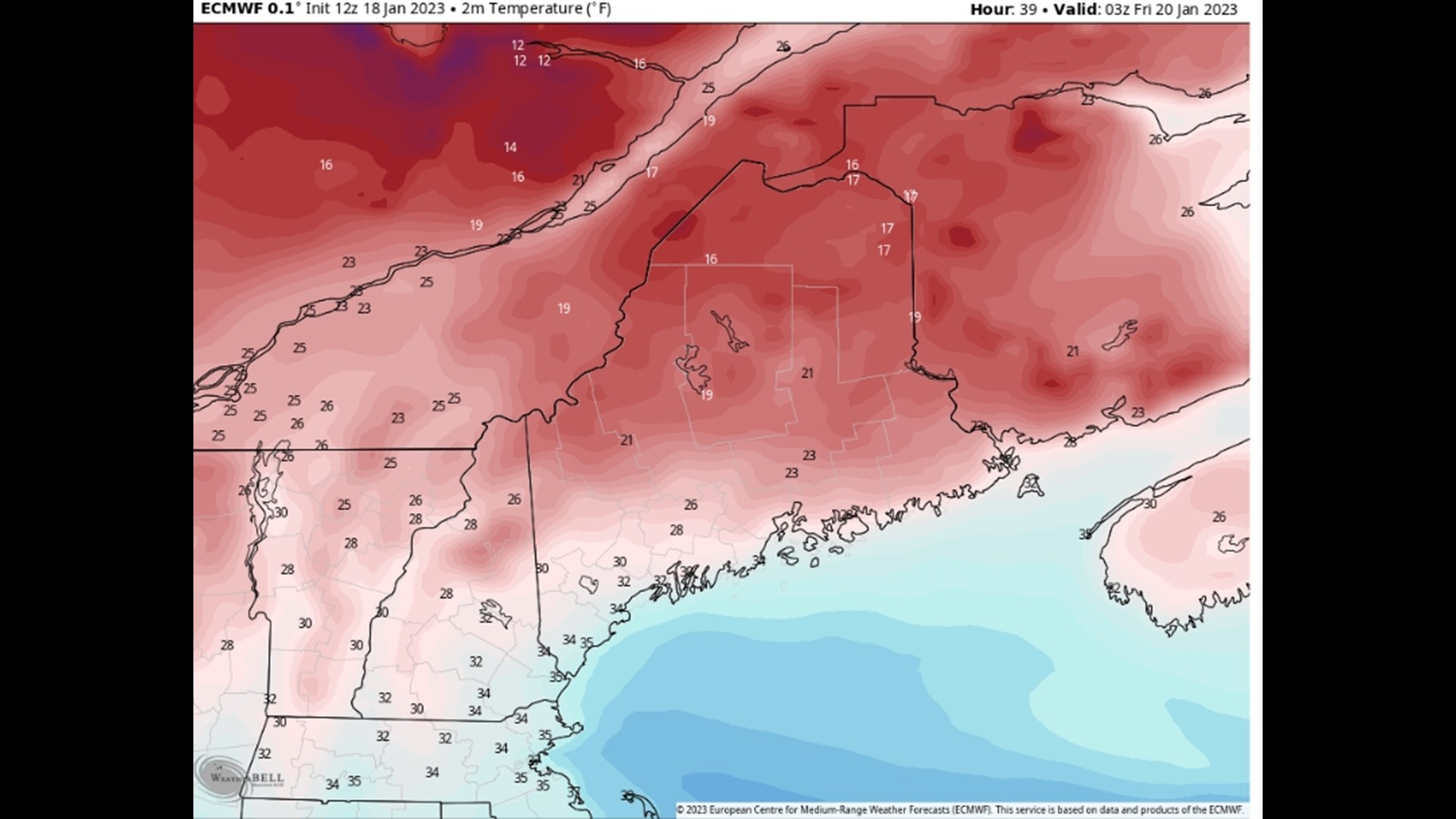 Maine weather forecast: Expected snow totals for January 19, 20 ...