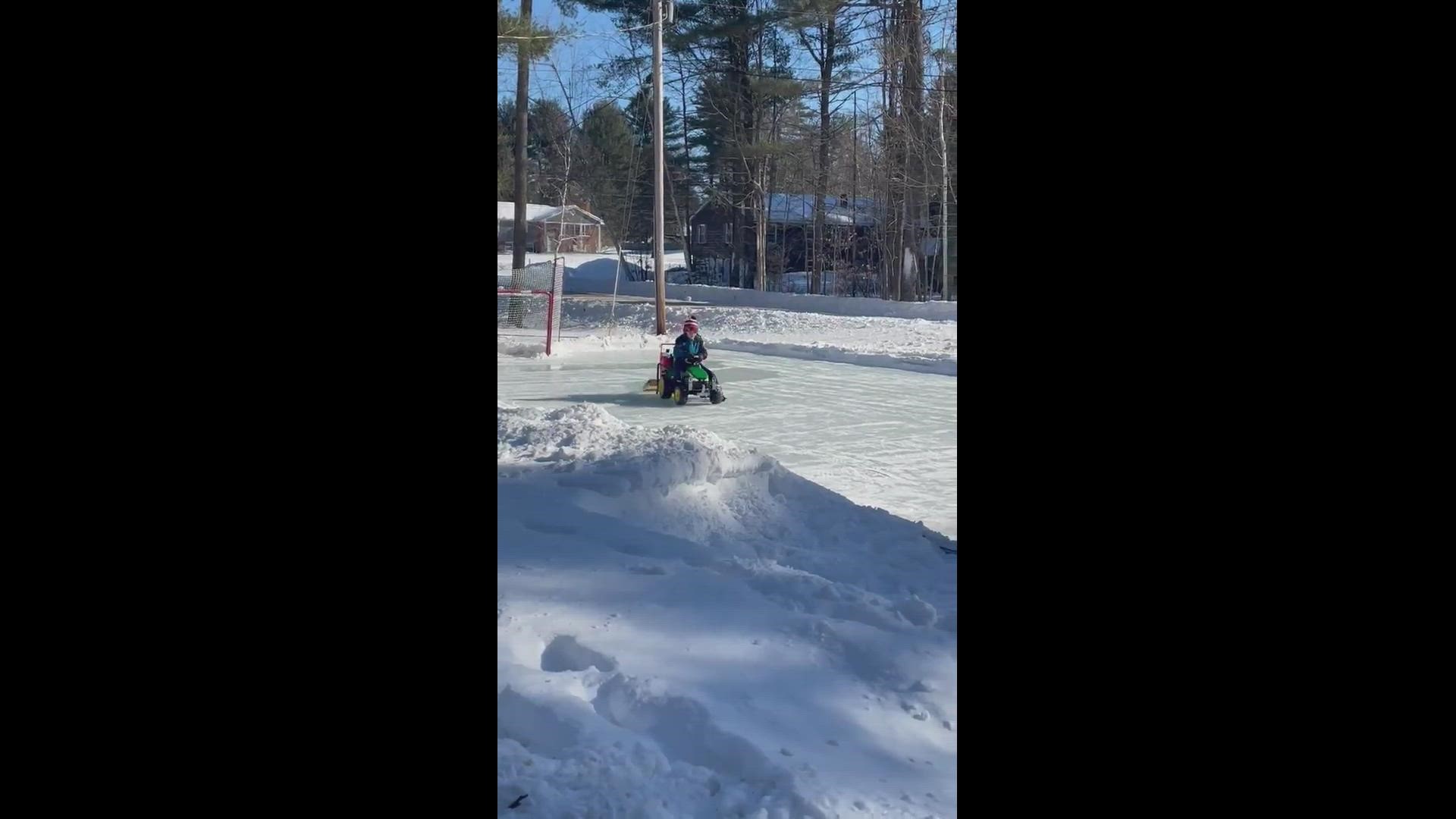 Andrew Poulin clean ice rink with his Zamboni | newscentermaine.com