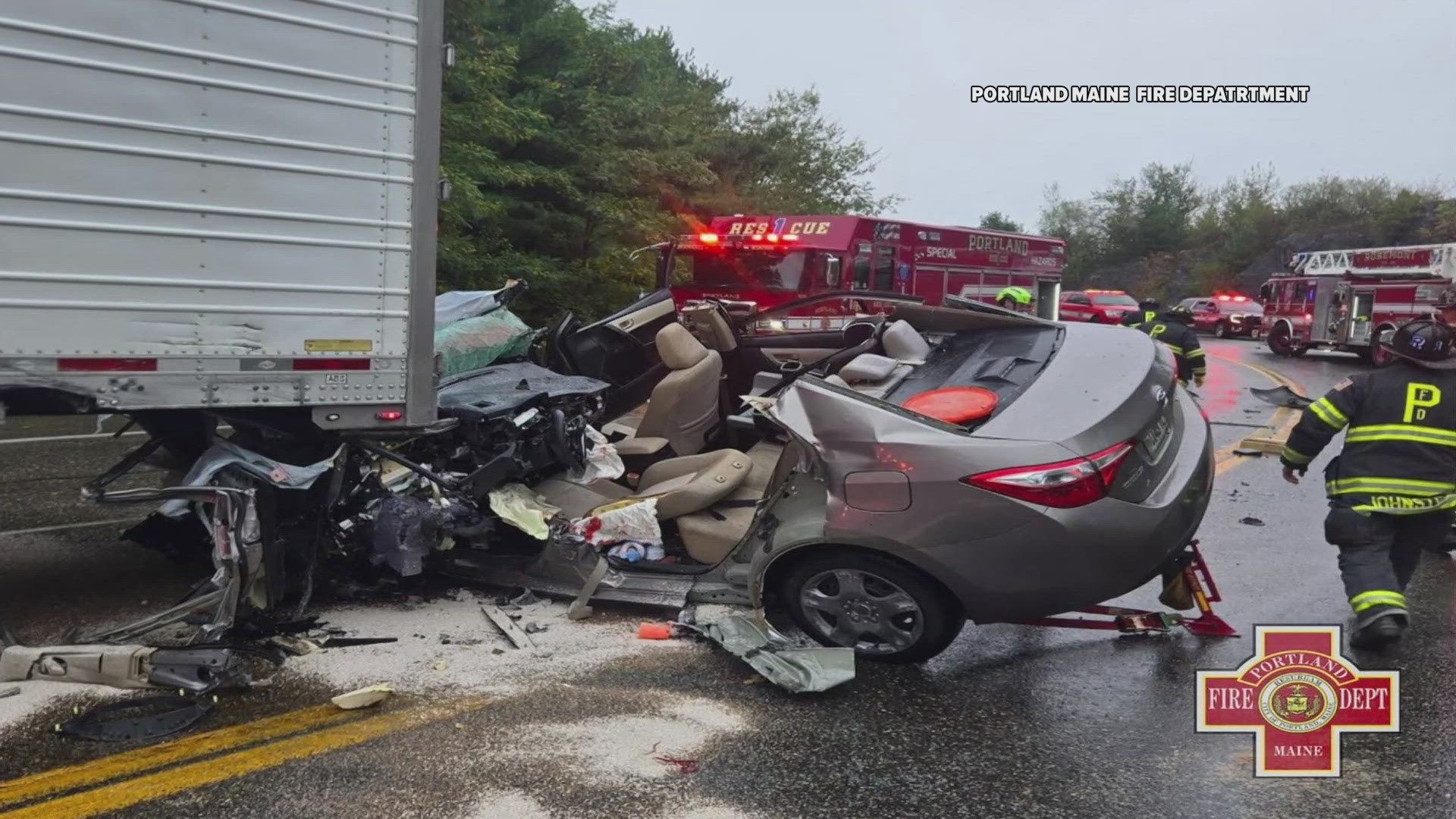 Driver in critical condition after crash involving tractor-trailer in Portland | newscentermaine.com