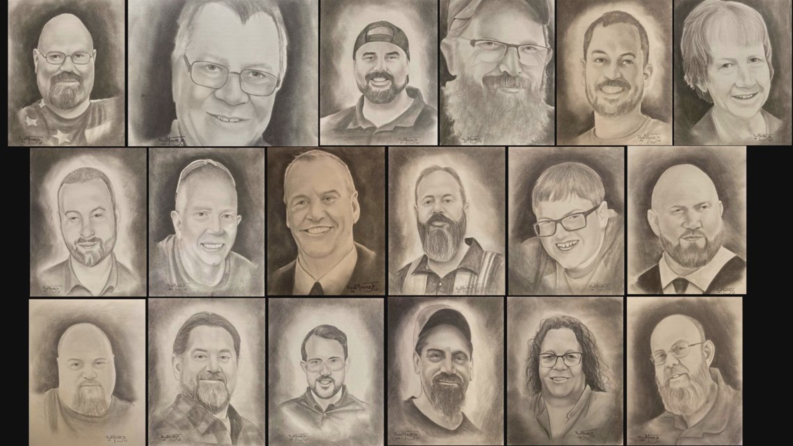 Ohio artist hand delivers artwork memorializing shooting victims ...