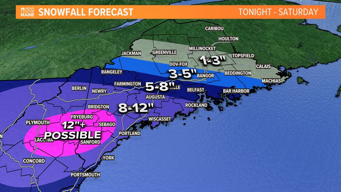 Winter storm: More than foot of snow could fall in southern Maine ...