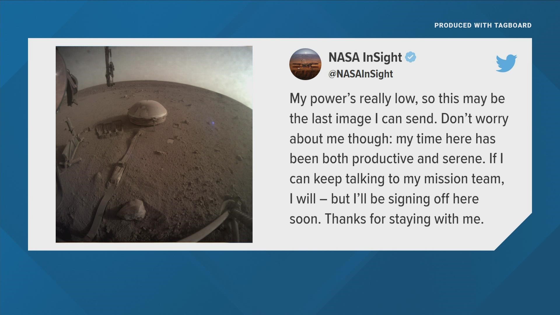 NASA rover on Mars will be 'signing off here soon' | newscentermaine.com