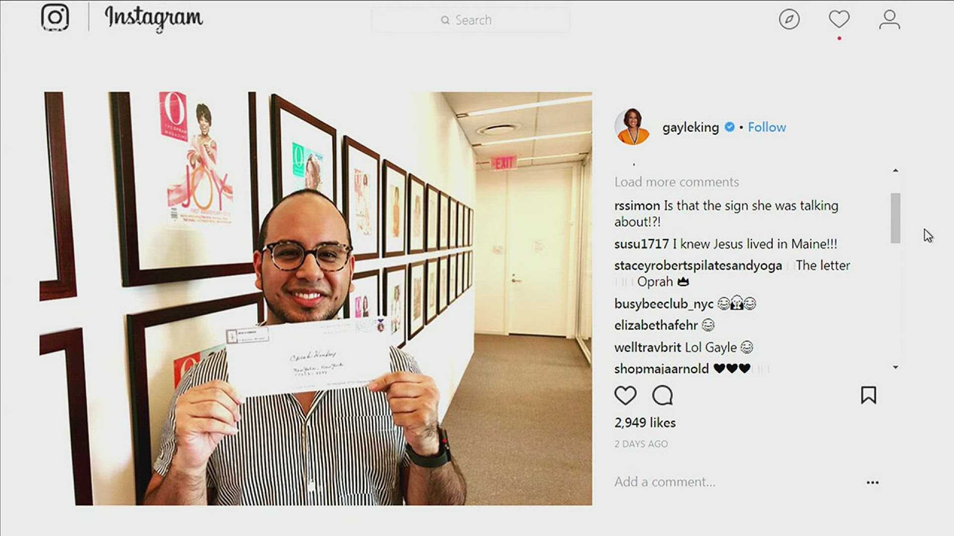 Jesus Christ sends Oprah a sign | newscentermaine.com