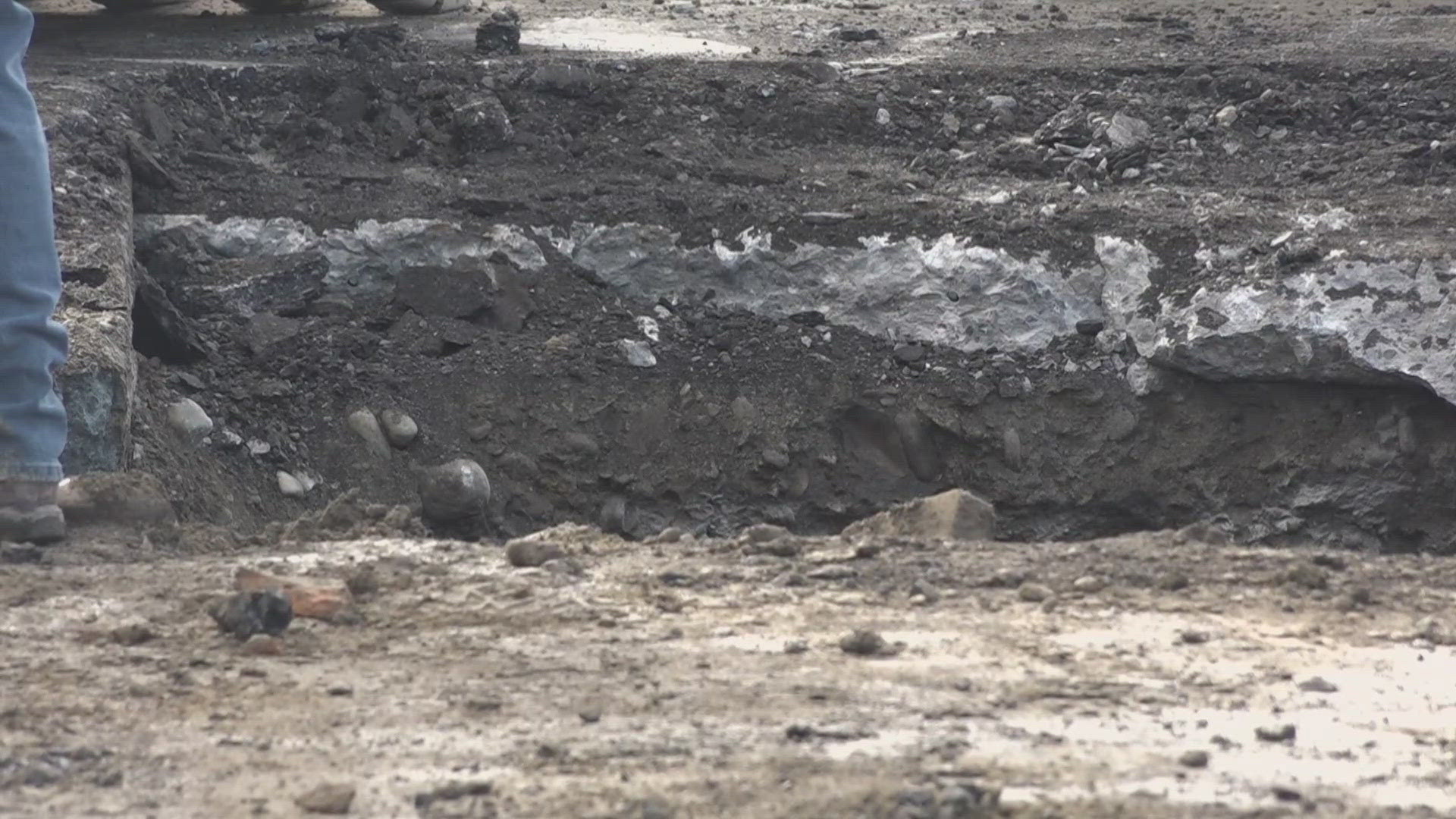 Crews work to repair a sinkhole in Bangor | newscentermaine.com