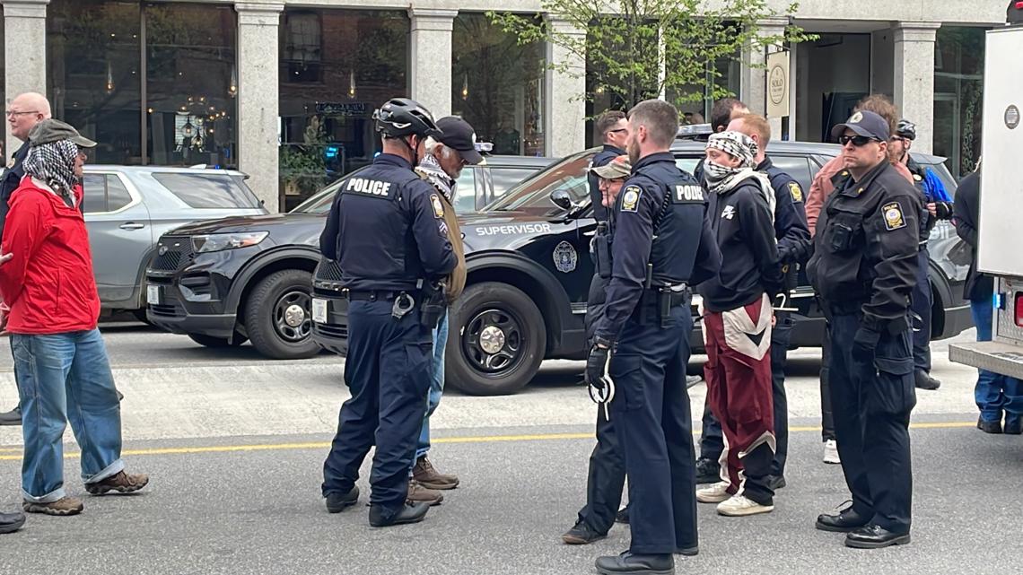 Portland, Maine protest calling for end of war in Gaza leads to 20 ...