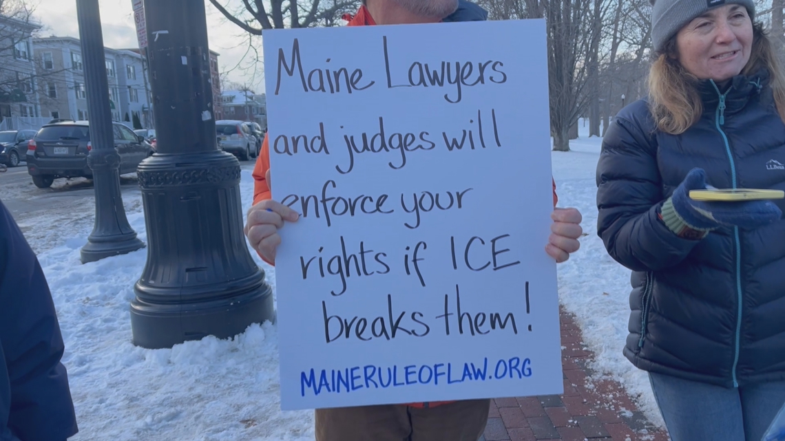Lawyers rally in Maine to help people detained by ICE amid rising ...