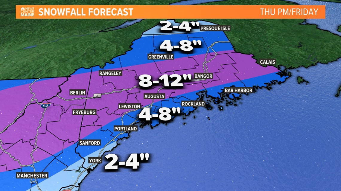 Another impactful winter storm Thursday night & Friday for Maine ...
