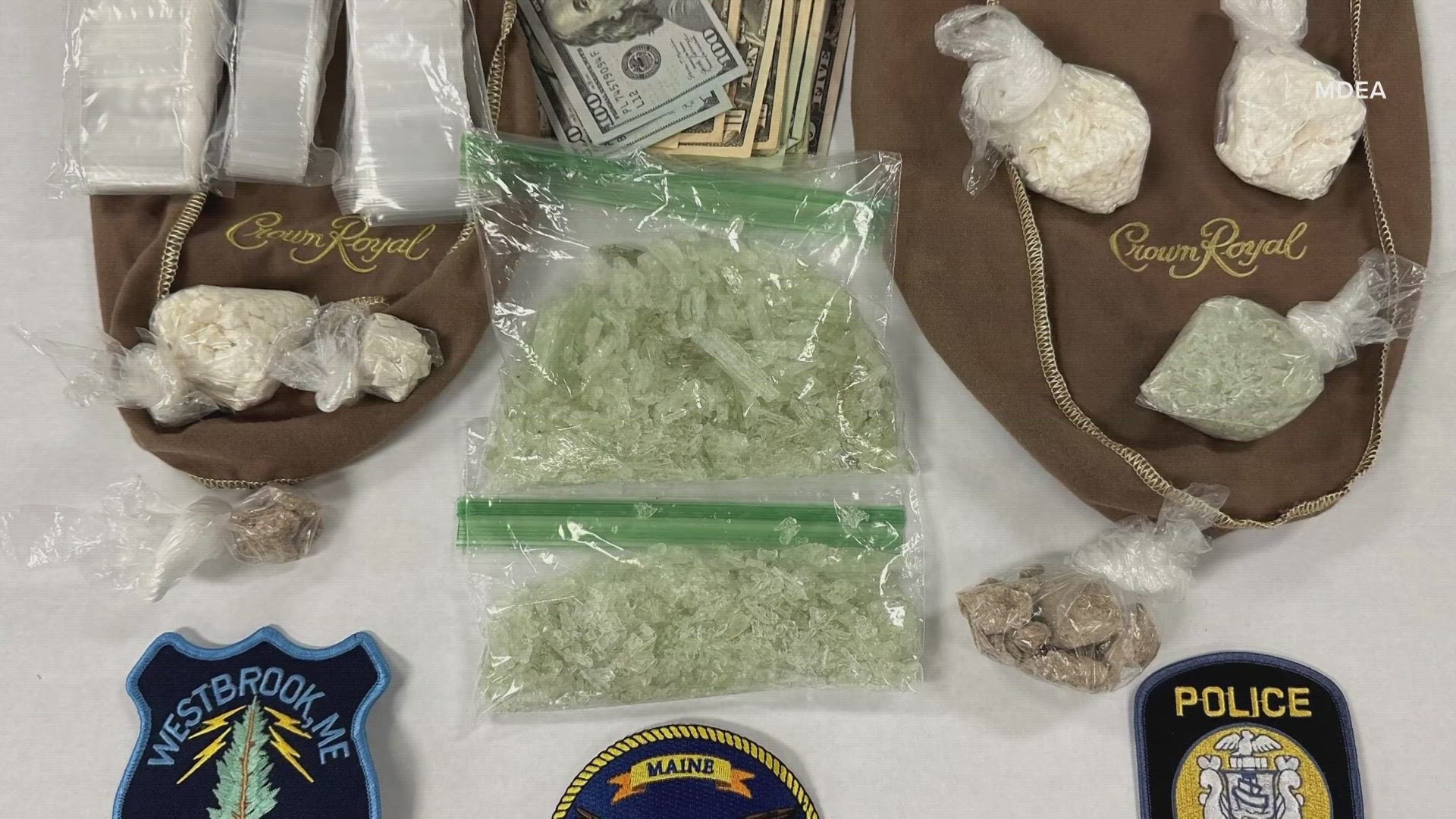 Green Shade Of Suspected Meth Seized During Westbrook Drug Bust