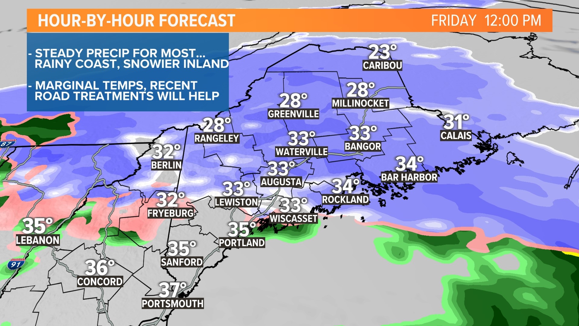 Maine weather forecast: Rain, snow, ice on Friday, January 26 ...