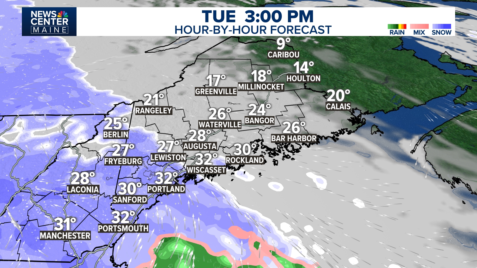 White Christmas: Updated snow forecast for Tuesday into Wednesday ...