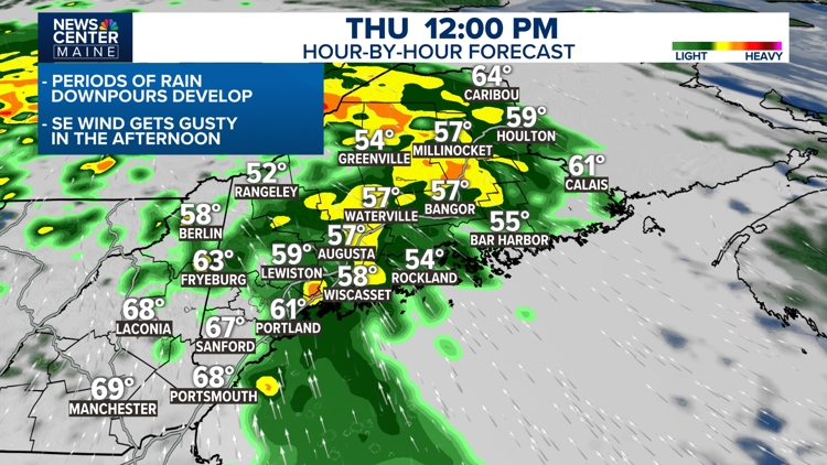 Showers and thunder with a risk of severe storms later Thursday ...