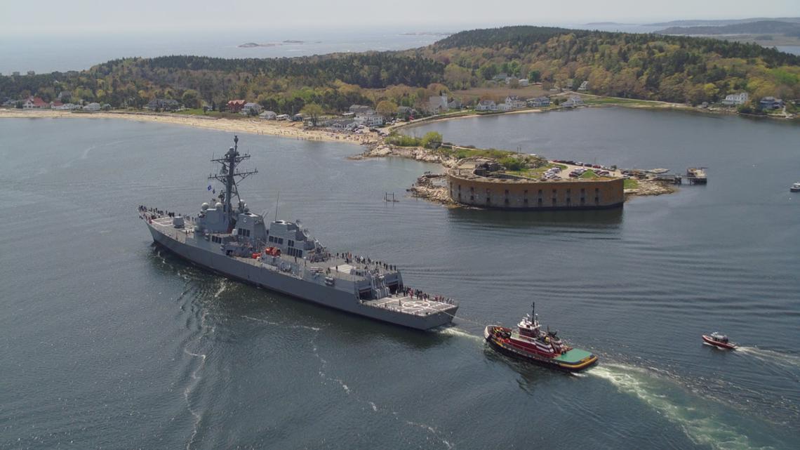 Bath Iron Works showcases USS Basilone for Navy | newscentermaine.com